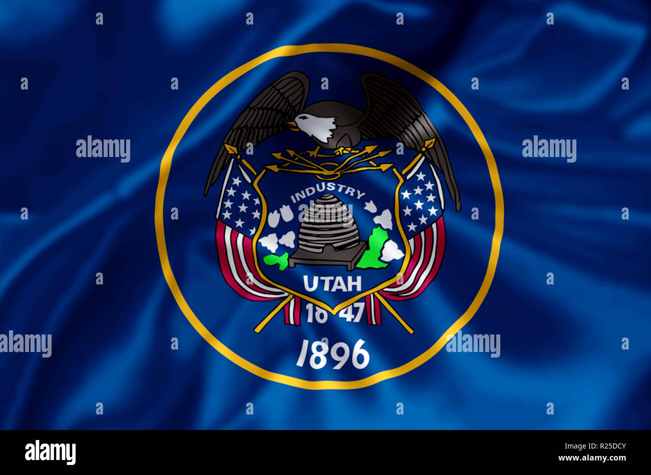 Utah waving and closeup flag illustration. Perfect for background or ...