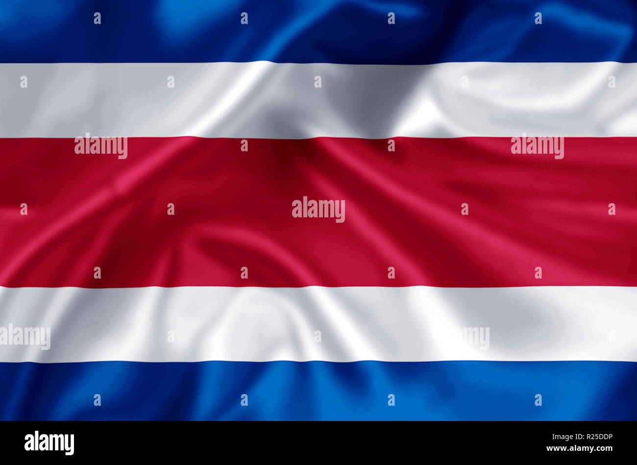 Costa rica waving and closeup flag illustration. Perfect for background ...