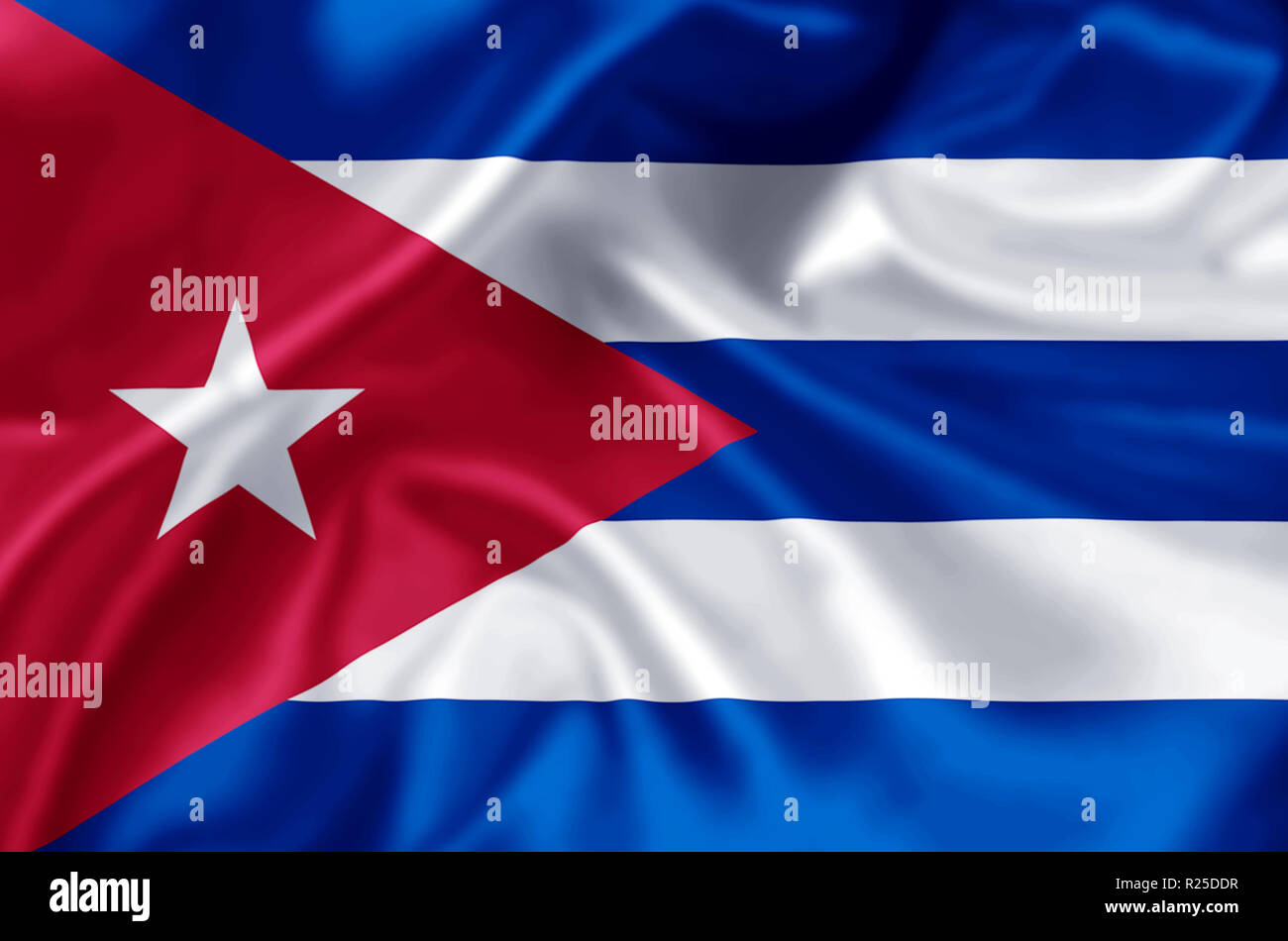 Cuba waving and closeup flag illustration. Perfect for background or ...