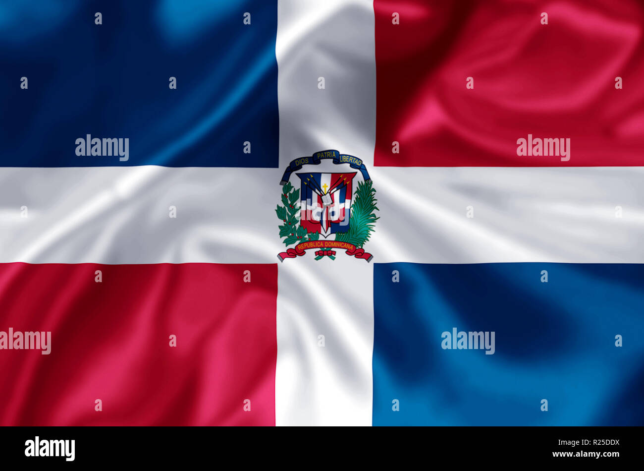 Dominican republic waving and closeup flag illustration. Perfect for ...