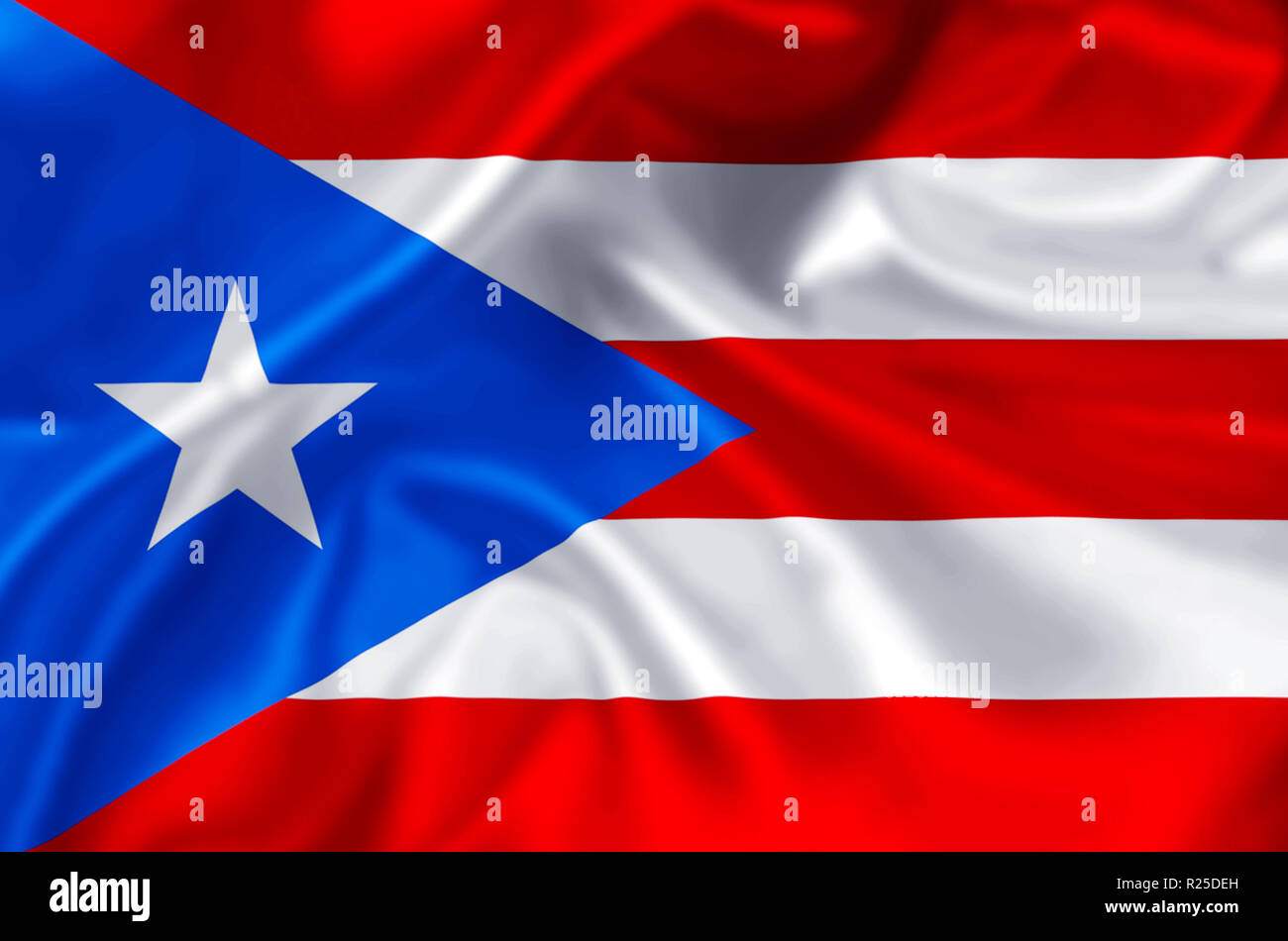 Puerto rico waving and closeup flag illustration. Perfect for ...