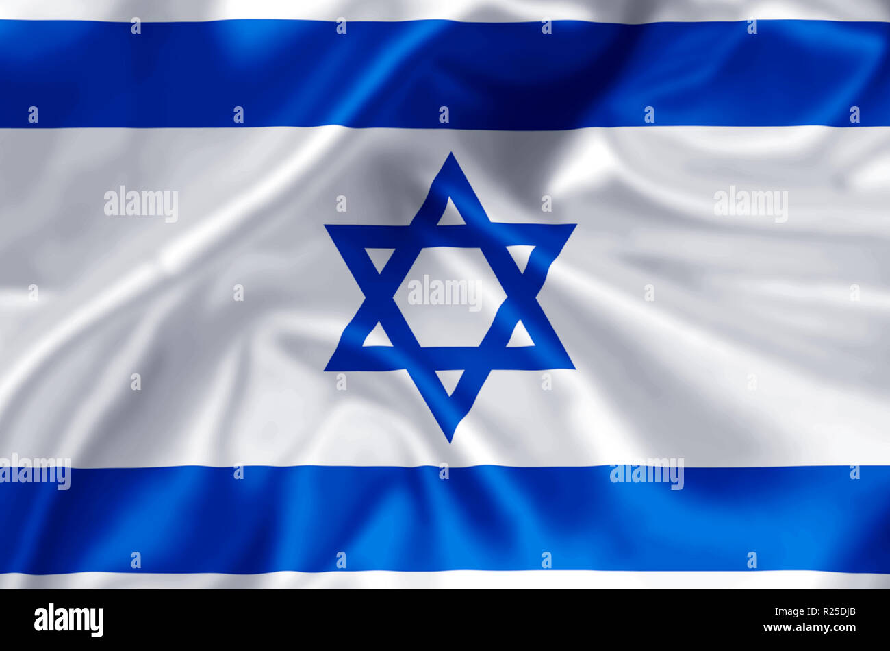 Israel waving and closeup flag illustration. Perfect for background or ...