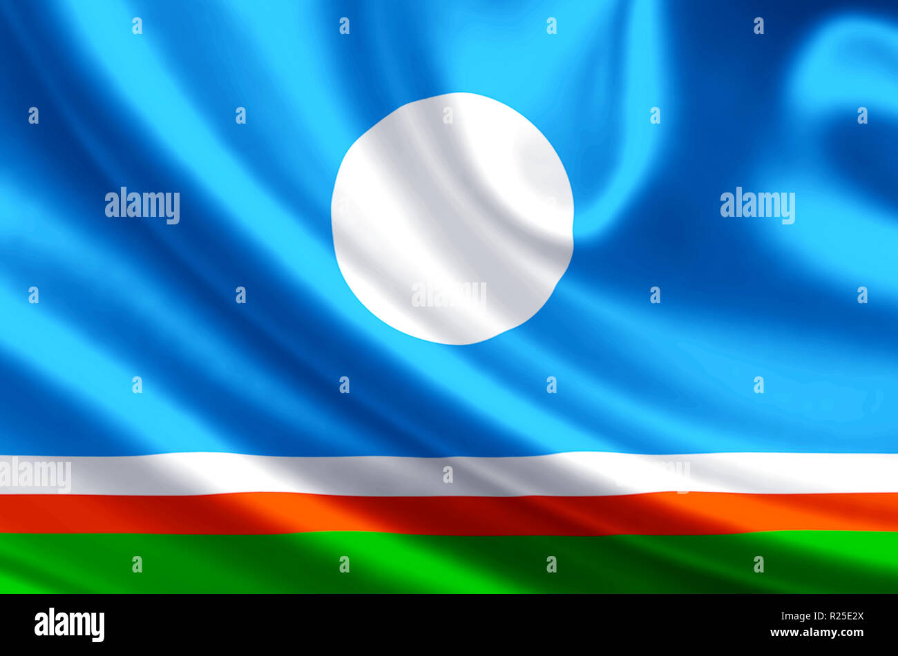 Sakha waving and closeup flag illustration. Perfect for background or ...