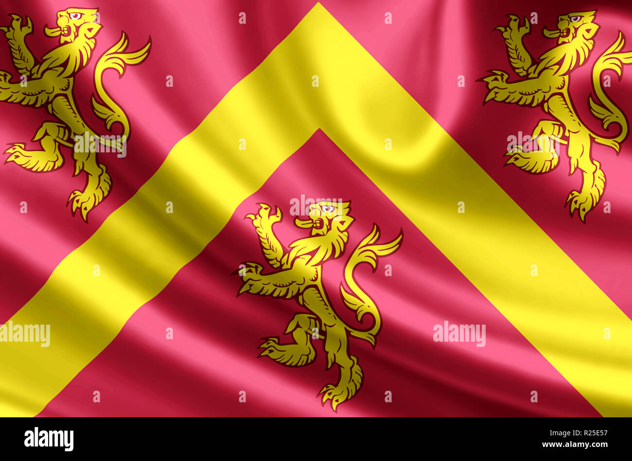 Anglesey waving and closeup flag illustration. Perfect for background ...