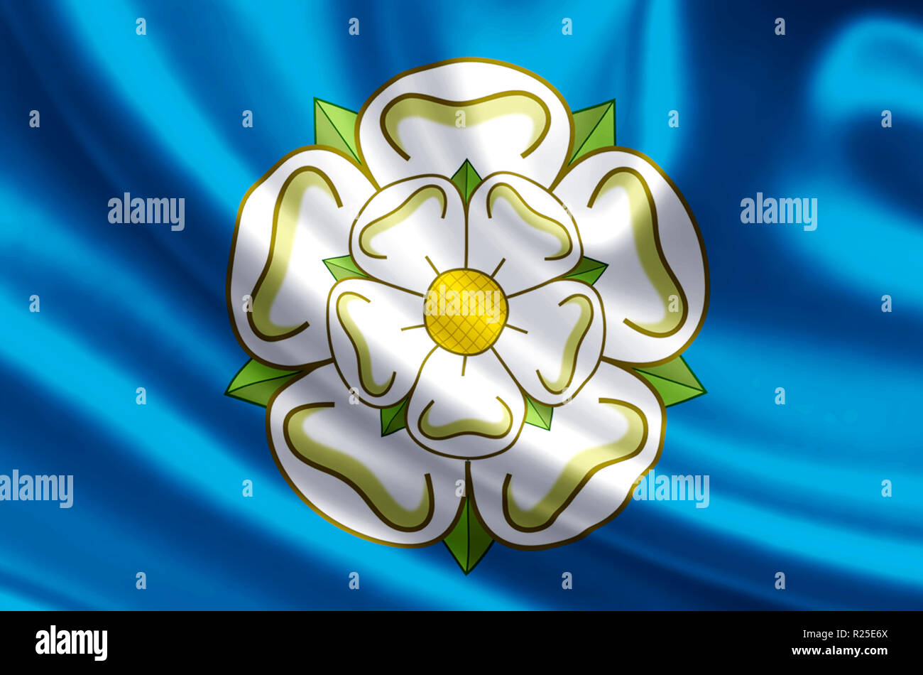 Yorkshire waving and closeup flag illustration. Perfect for background ...