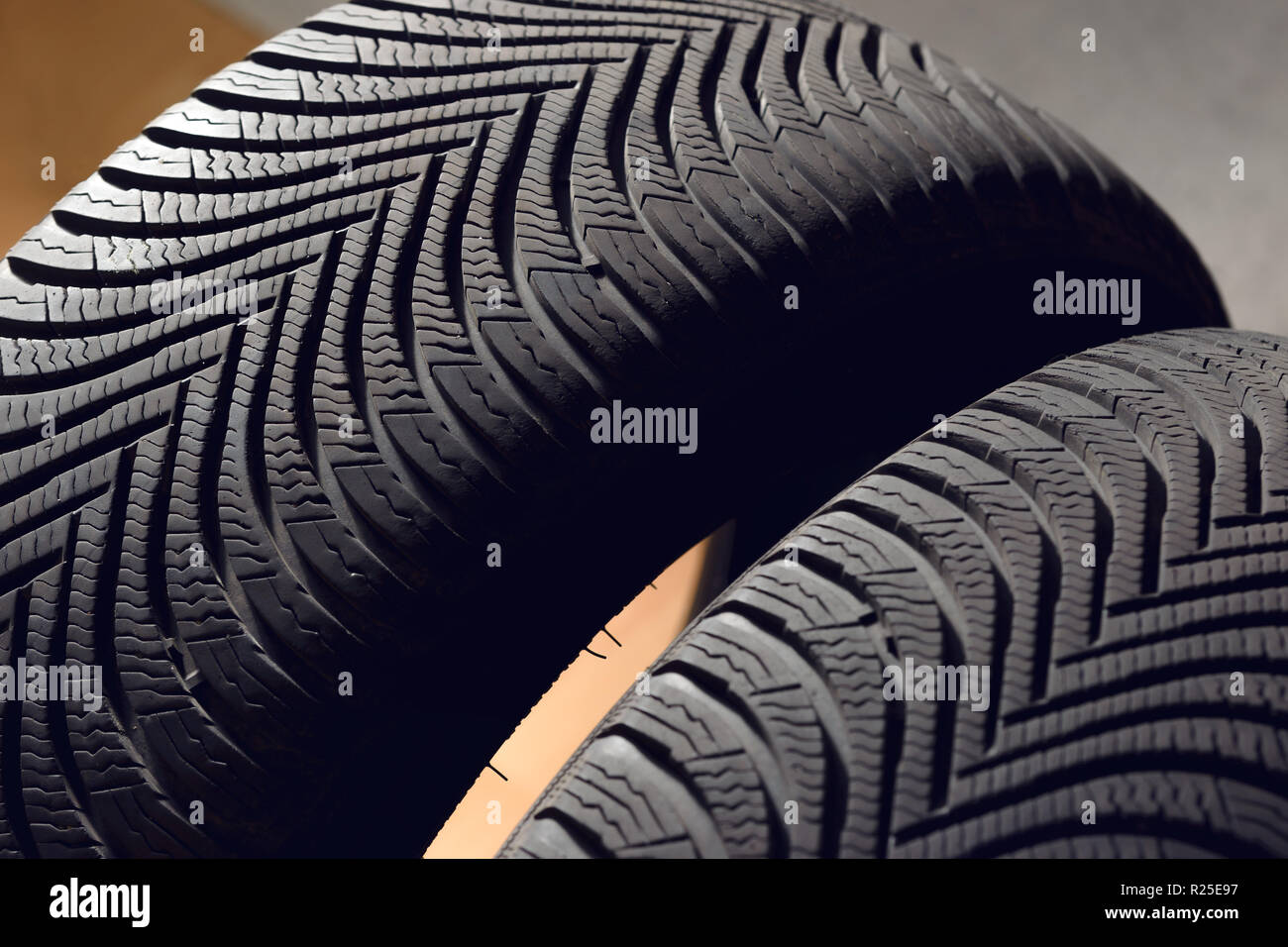 Tyres tread pattern closeup background edit now copyspace Stock Photo ...