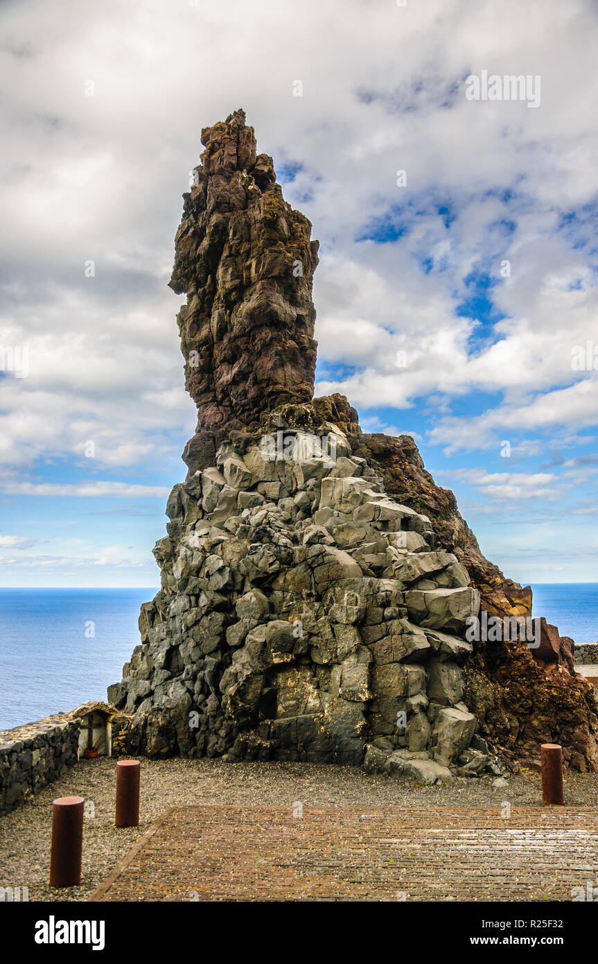 Stony rock with clouds in Tenerife on Canary Islands Stock Photo - Alamy
