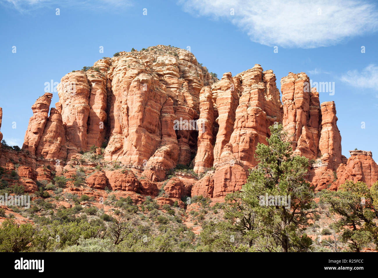 Red rock buttes formations in Sedona, Arizona scenic desert view Stock ...