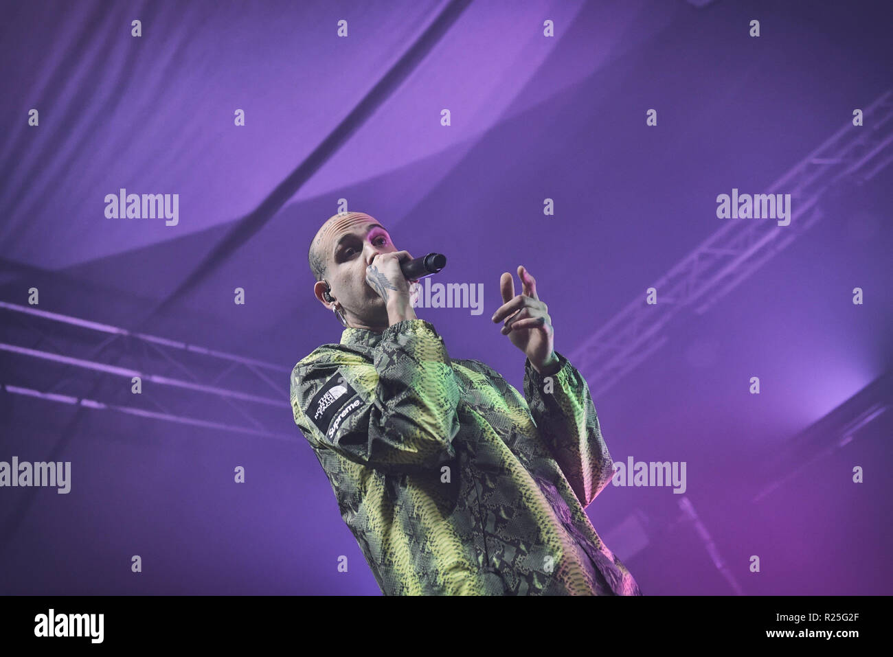 Gemitaiz, pseudonym of Davide De Luca, is an Italian rapper performing ...