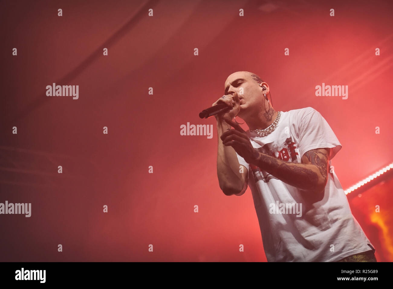 Gemitaiz, pseudonym of Davide De Luca, is an Italian rapper performing ...