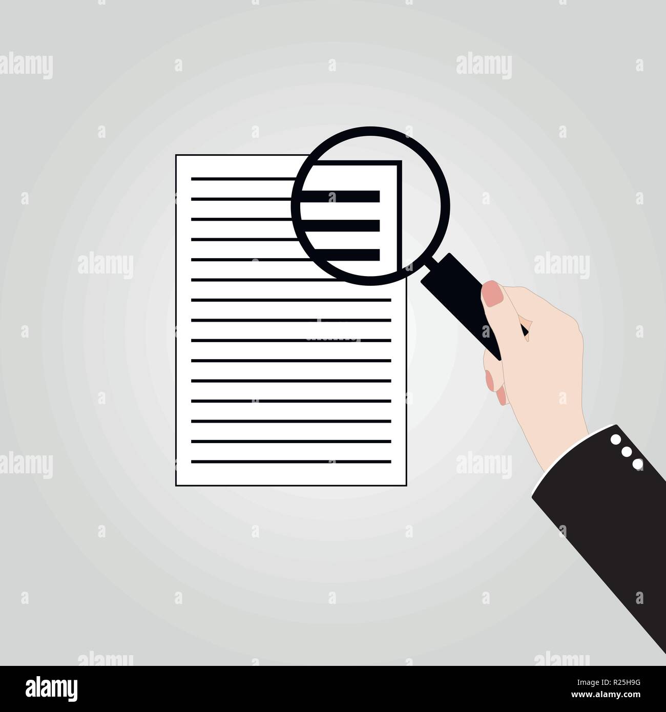 Consulting magnifier Stock Vector Images - Alamy