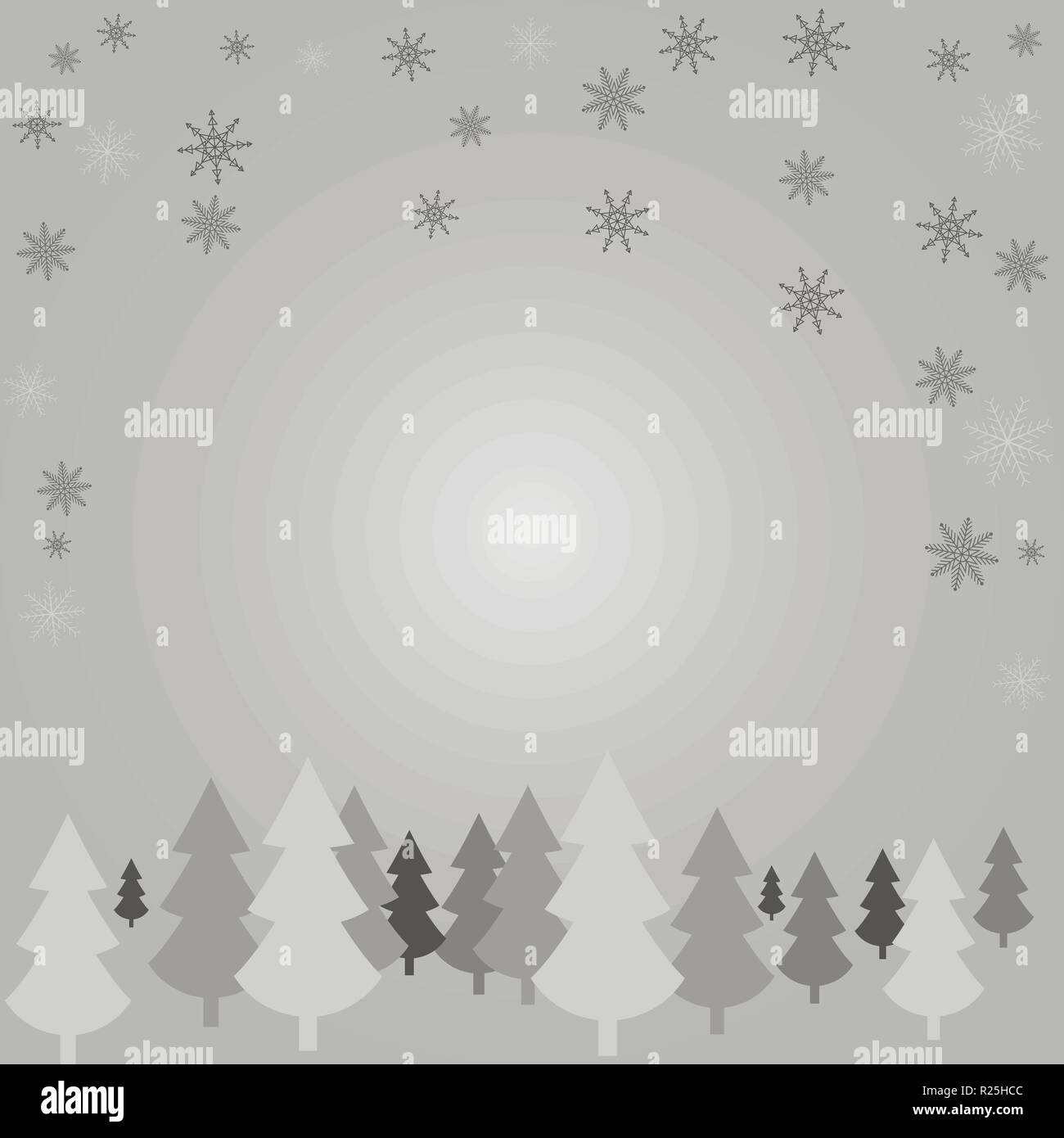 White silhouettes of trees against a gray background Stock Vector Image ...