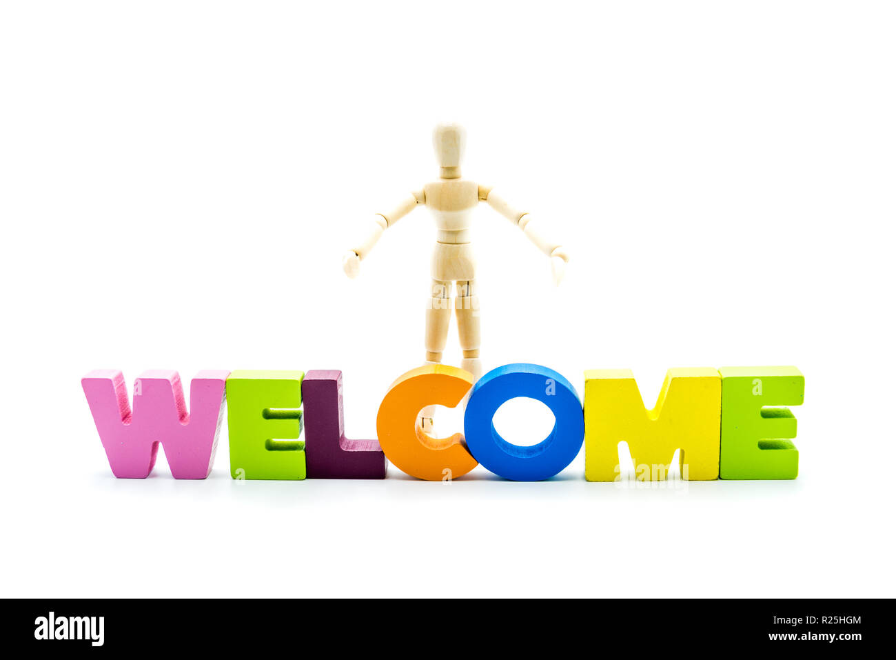 Welcome lettering Cut Out Stock Images & Pictures - Alamy