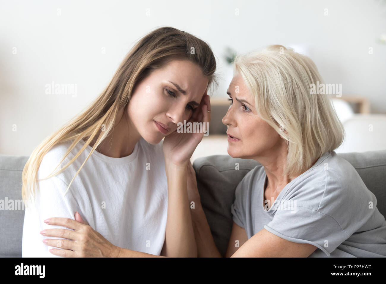 Mother grown up daughter concerned hi-res stock photography and images - Alamy
