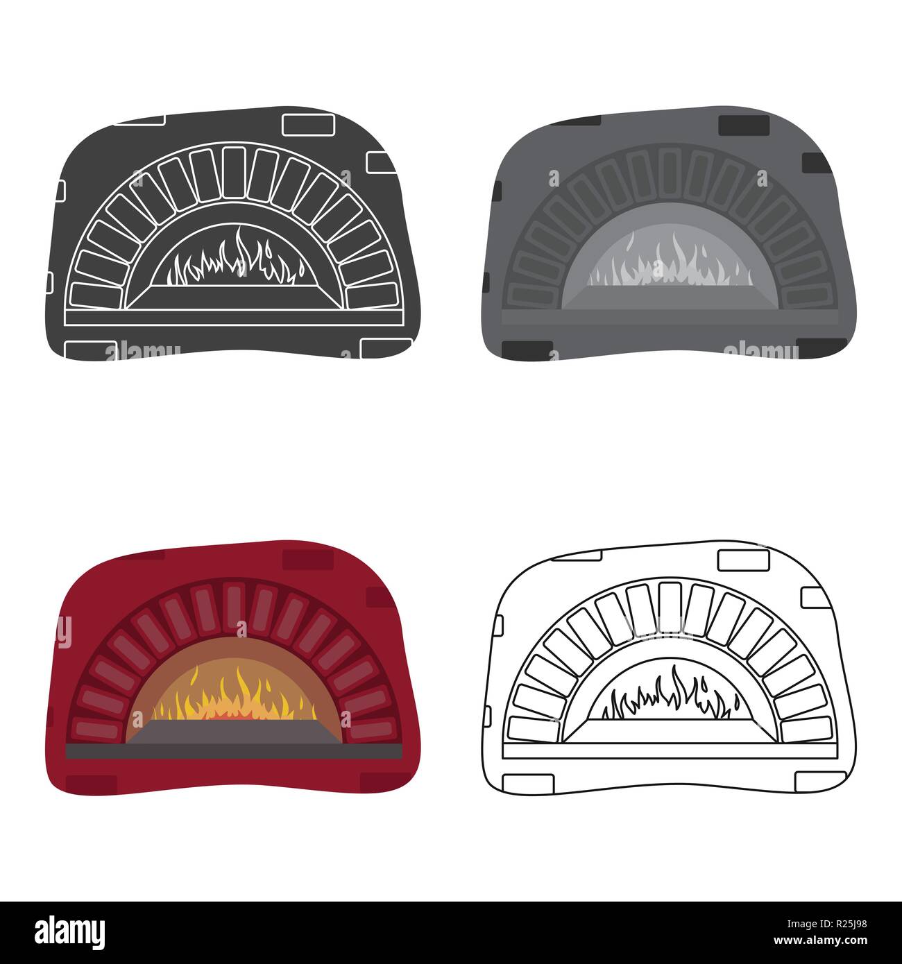 Fired stove Stock Vector Images - Alamy