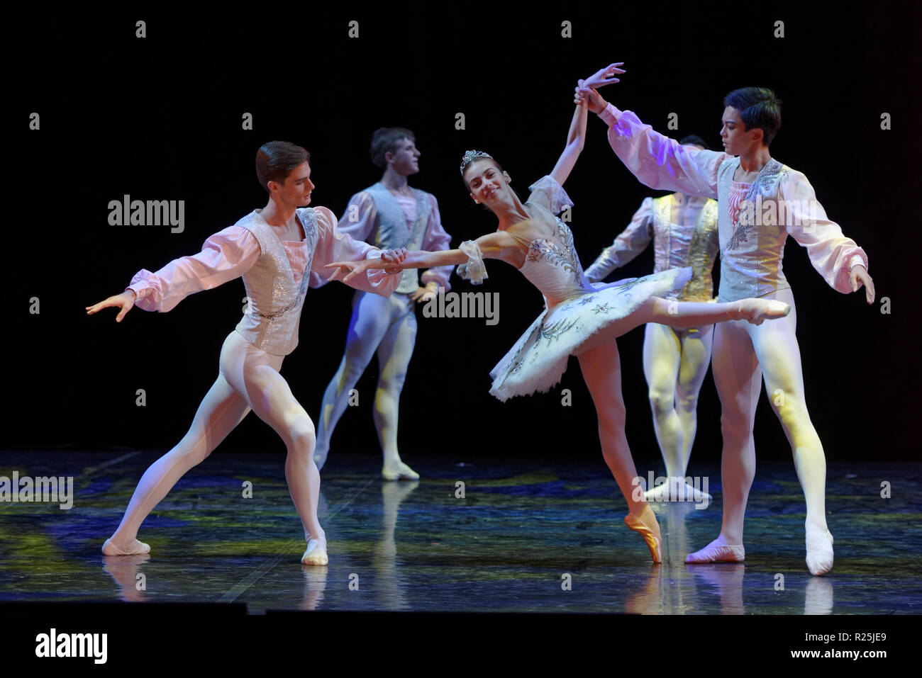 St. Petersburg, Russia - November 16, 2018: Students of the Vaganova ...