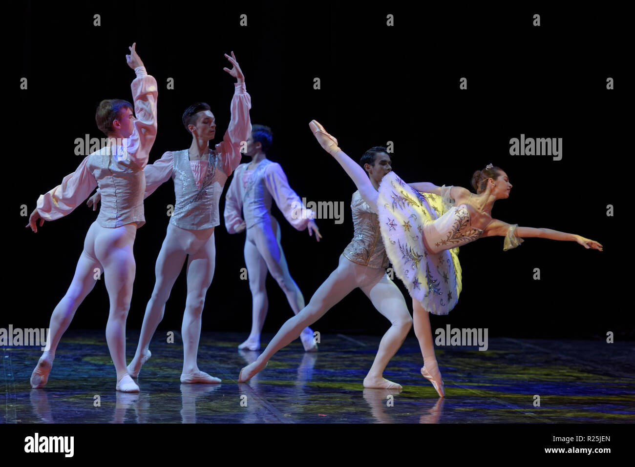 St. Petersburg, Russia - November 16, 2018: Students of the Vaganova ...