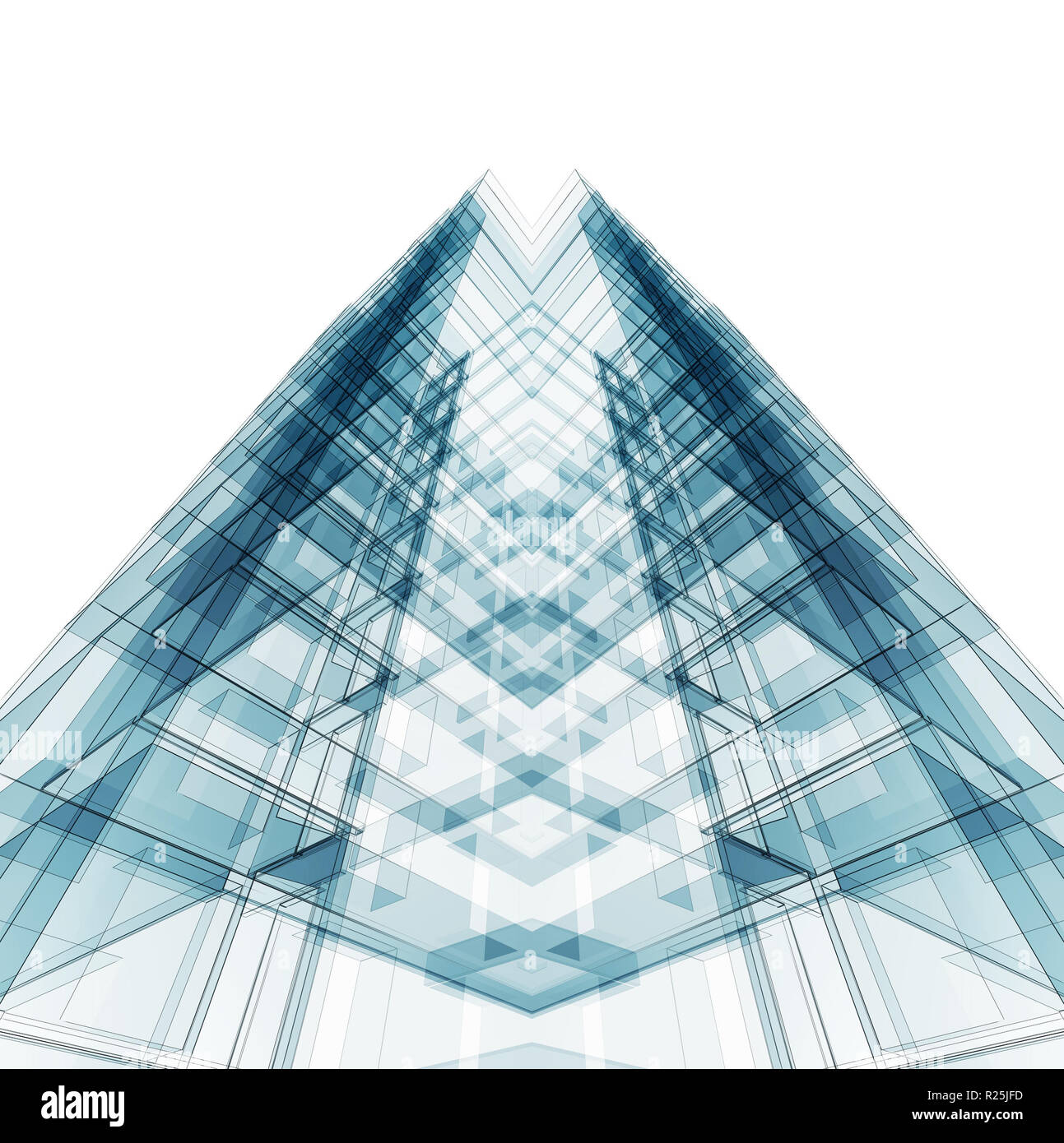 Construction architecture project. 3d rendering Stock Photo - Alamy