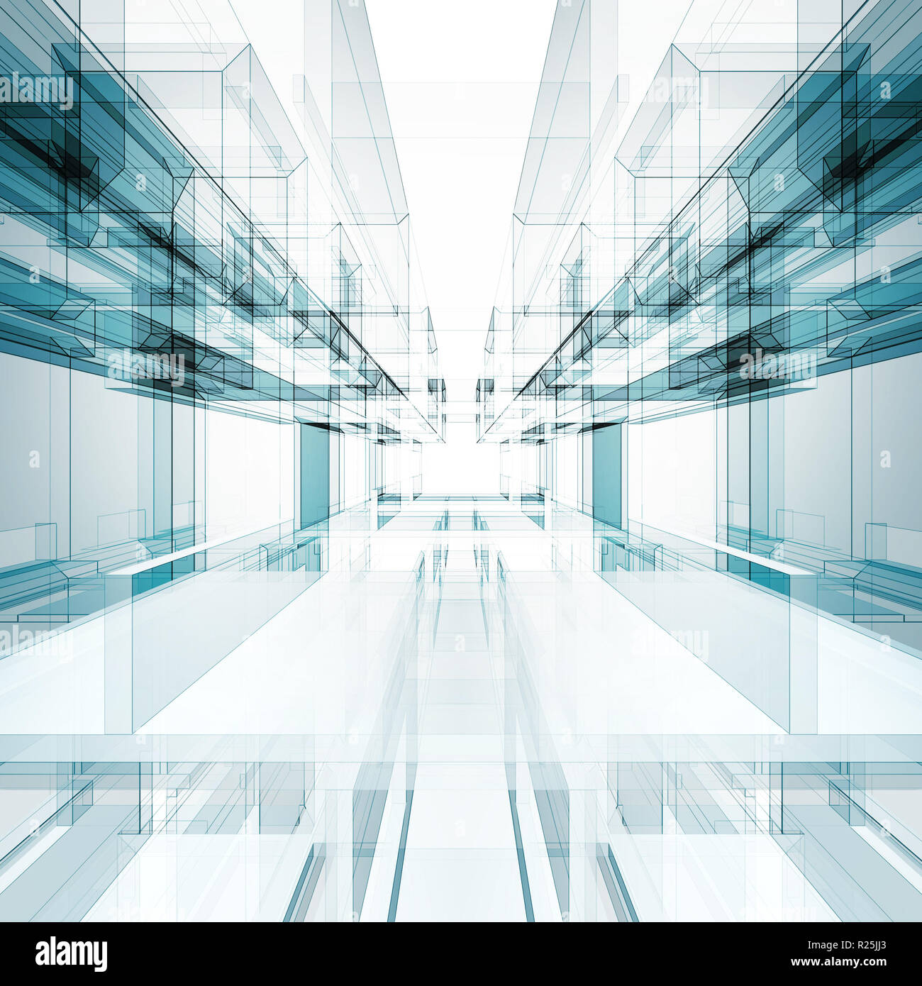 Abstract technology interior. 3d rendering Stock Photo - Alamy