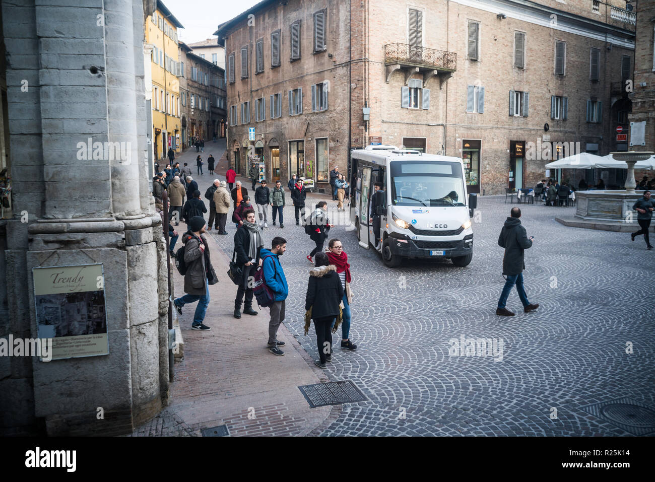Public bus, Urbino, Italy, Europe Stock Photo - Alamy