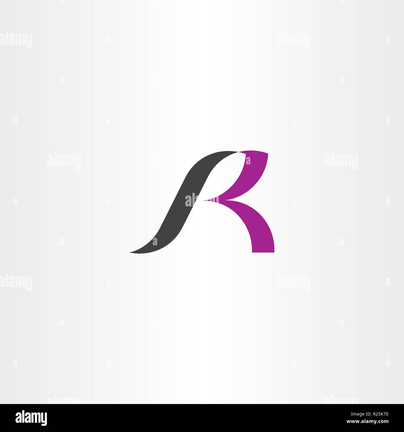 black purple logo r letter vector Stock Vector Image & Art - Alamy