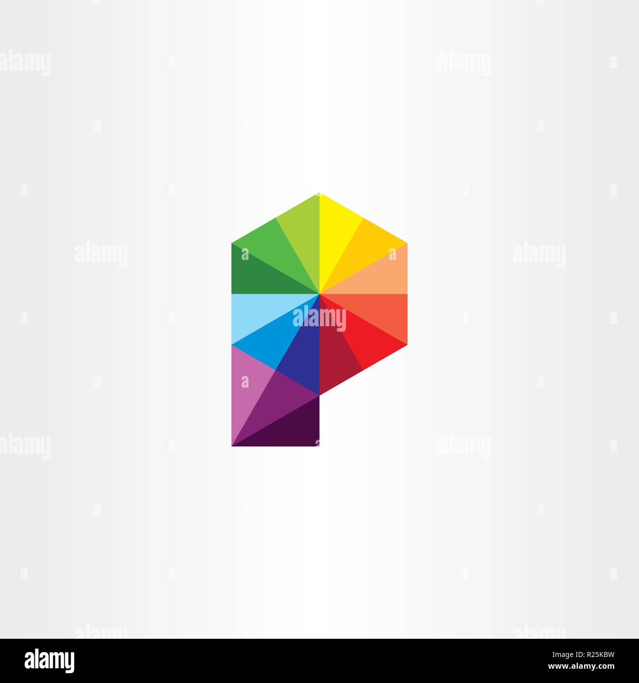 geometric letter p logo colorful icon Stock Vector Image & Art - Alamy