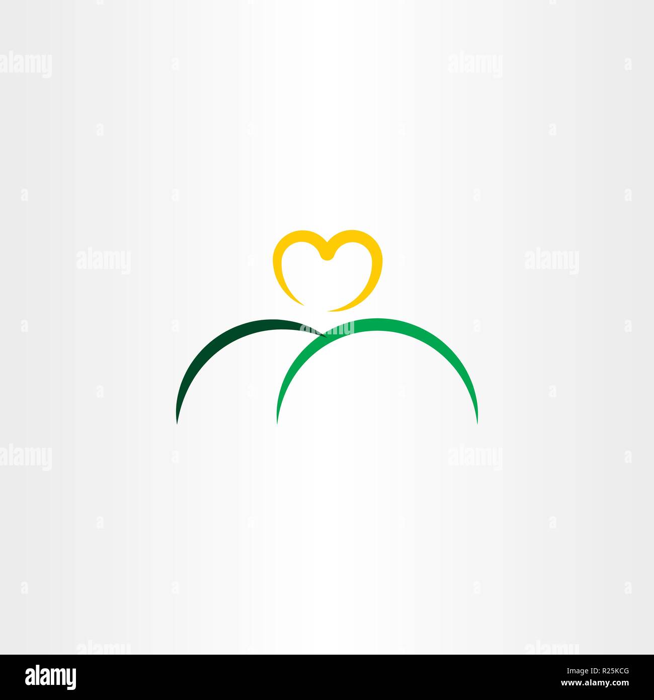 Mountain love logo design hi-res stock photography and images - Alamy