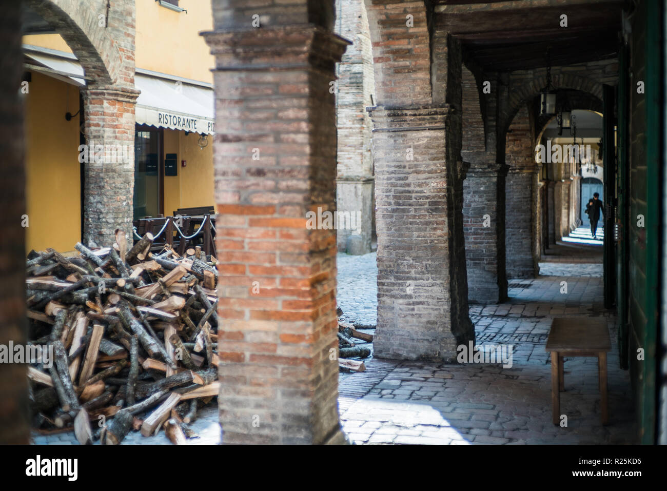 Local people in the street of Urbania, Italy, Europe Stock Photo - Alamy