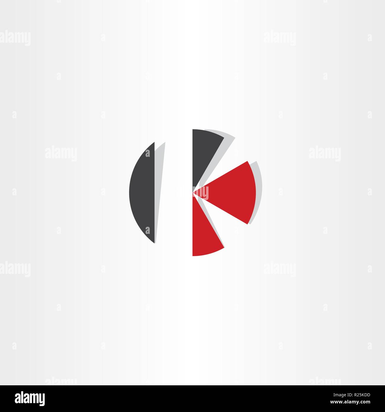 letter k red black circle icon logo Stock Vector Image & Art - Alamy
