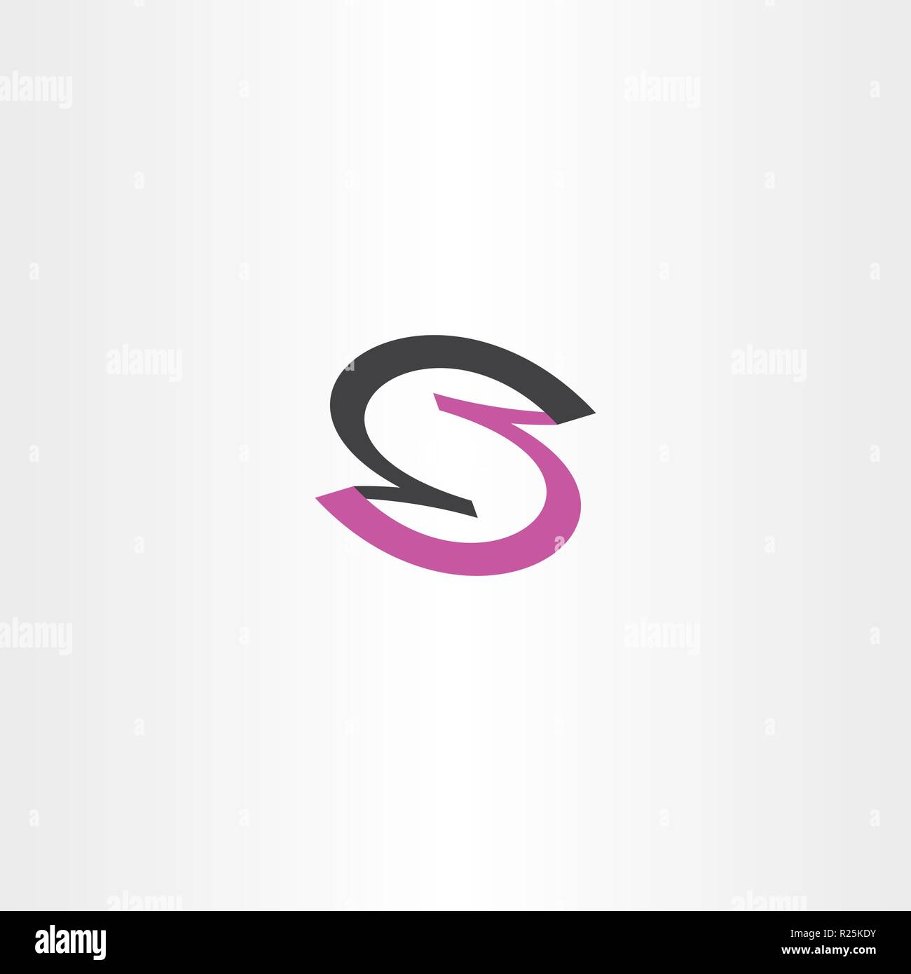 letter s purple black icon sign logotype vector Stock Vector Image ...
