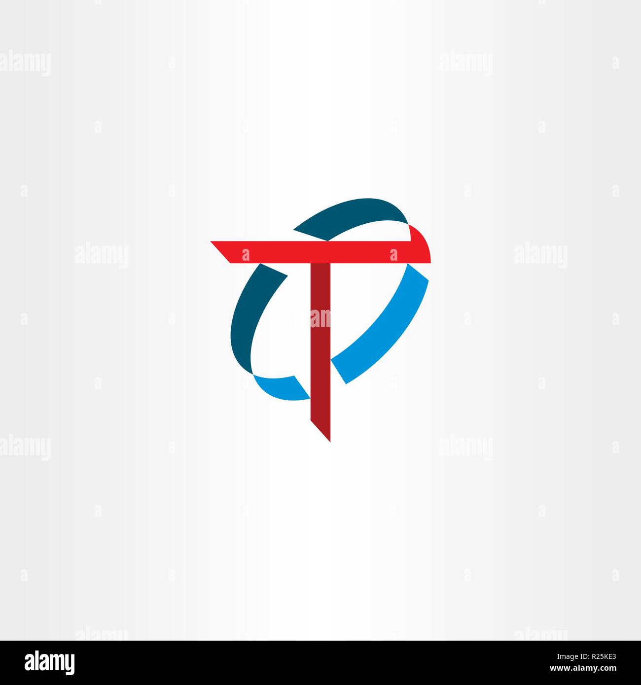 letter t sign logo red blue icon Stock Vector Image & Art - Alamy