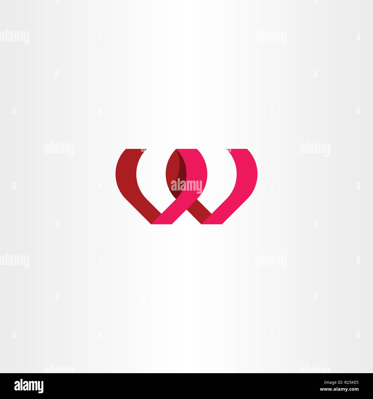 letter w ribbon red logo vector Stock Vector Image & Art - Alamy