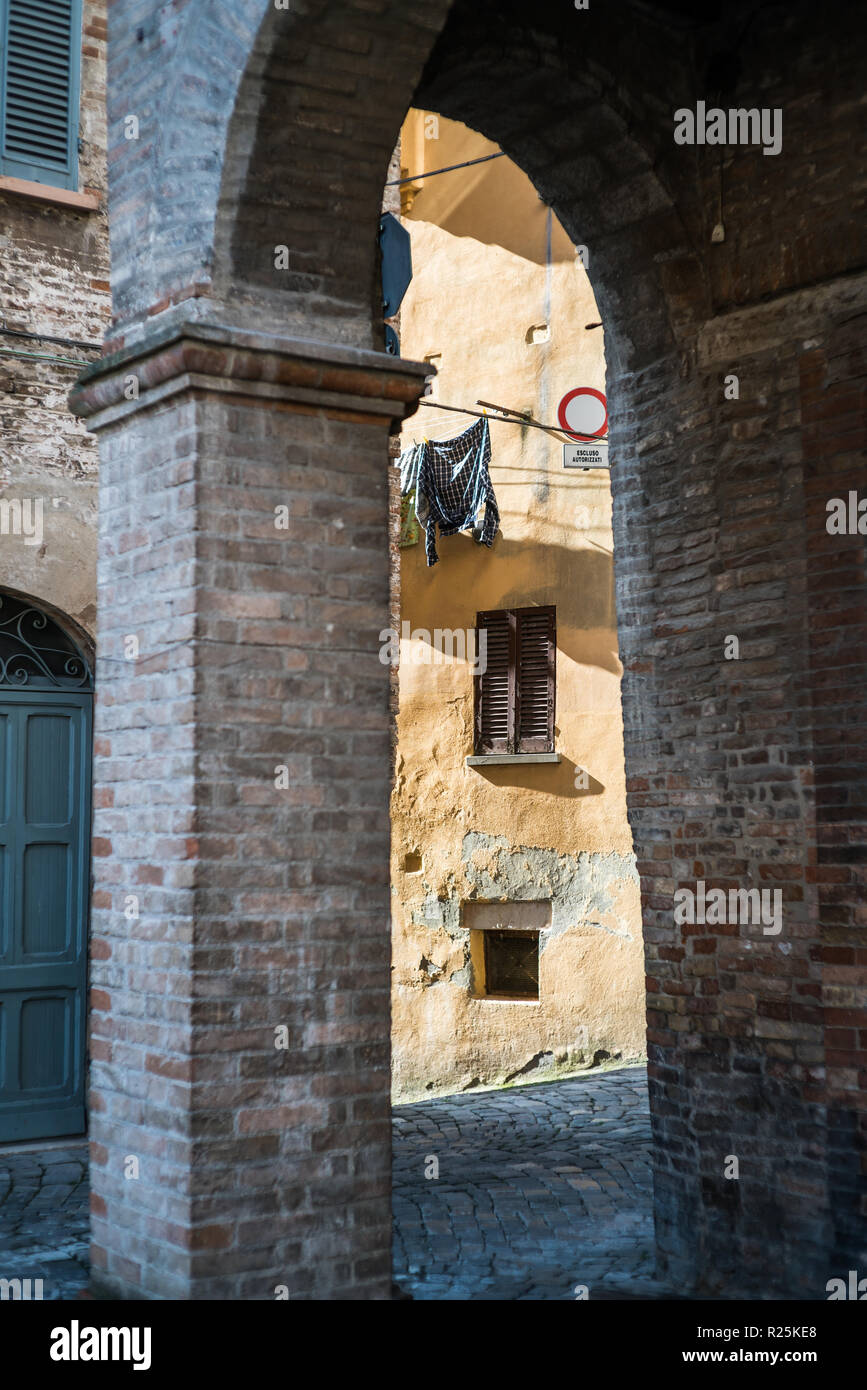 Local people in the street of Urbania, Italy, Europe Stock Photo - Alamy