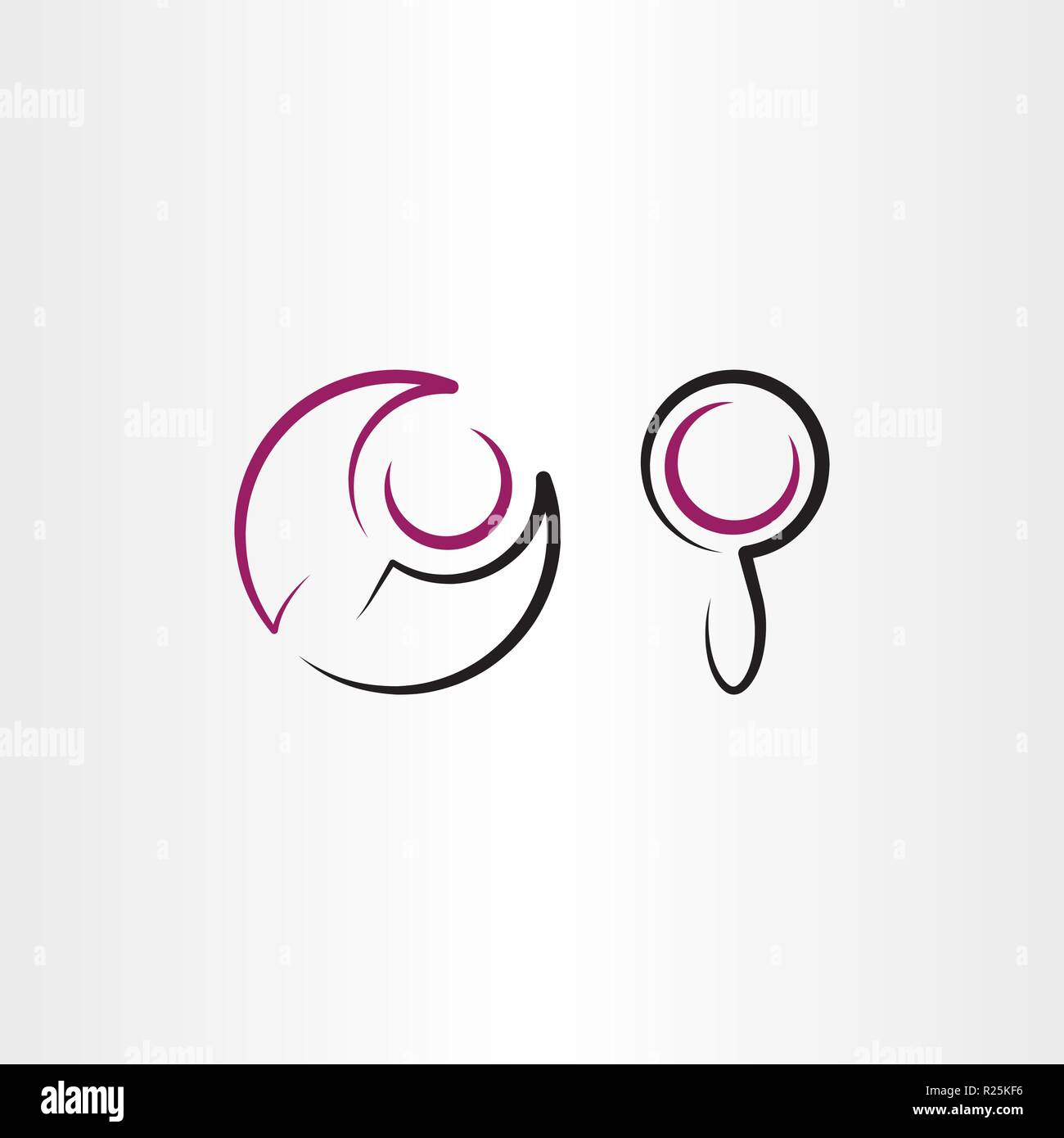 magnifying glass logo vector Stock Vector Image & Art - Alamy