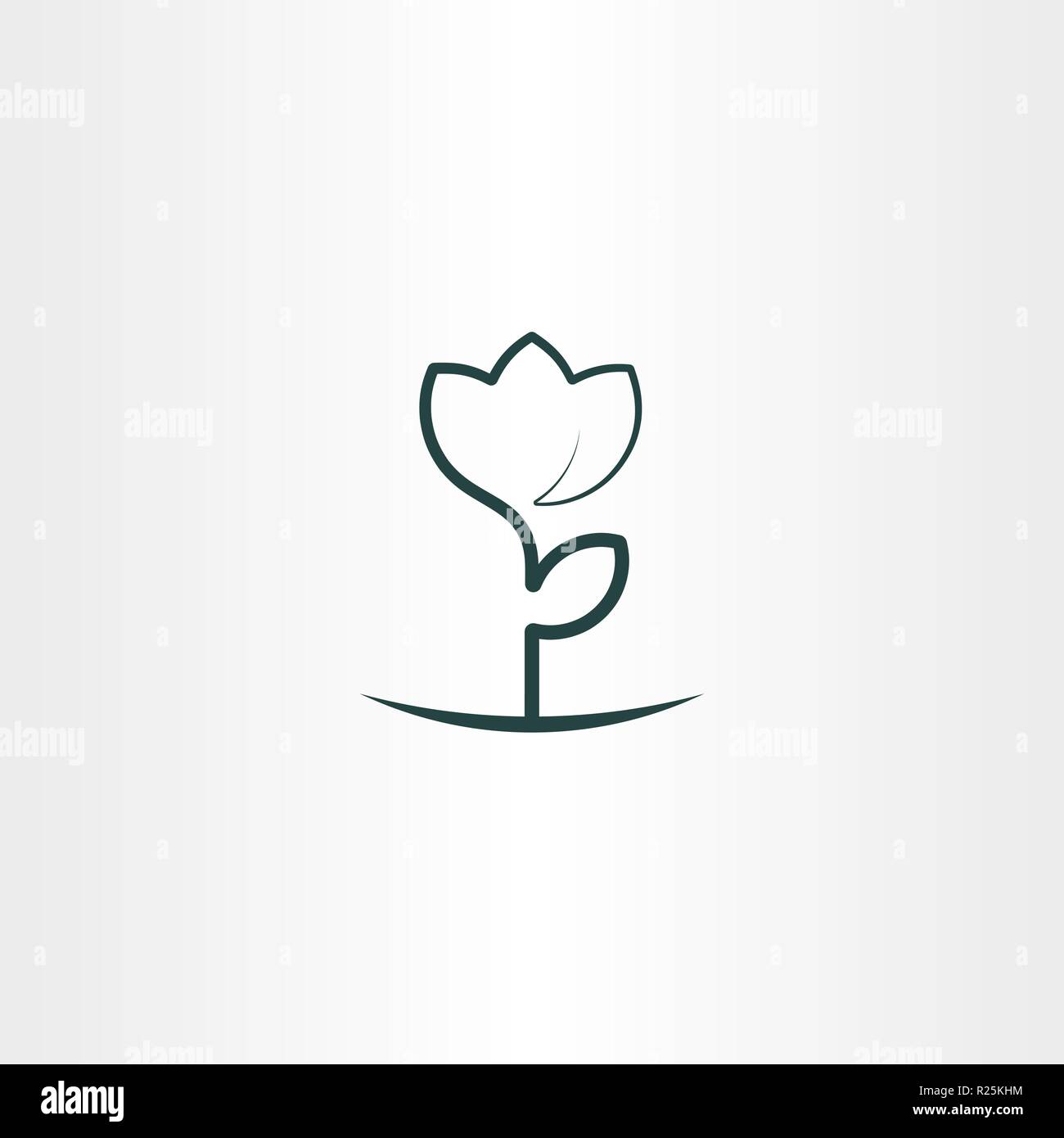 simple flower plant vector line icon Stock Vector Image & Art - Alamy