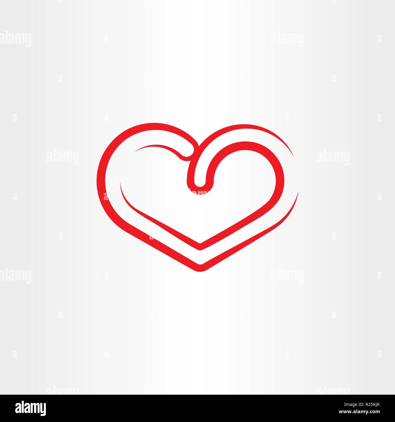 Stylized red heart hi-res stock photography and images - Alamy