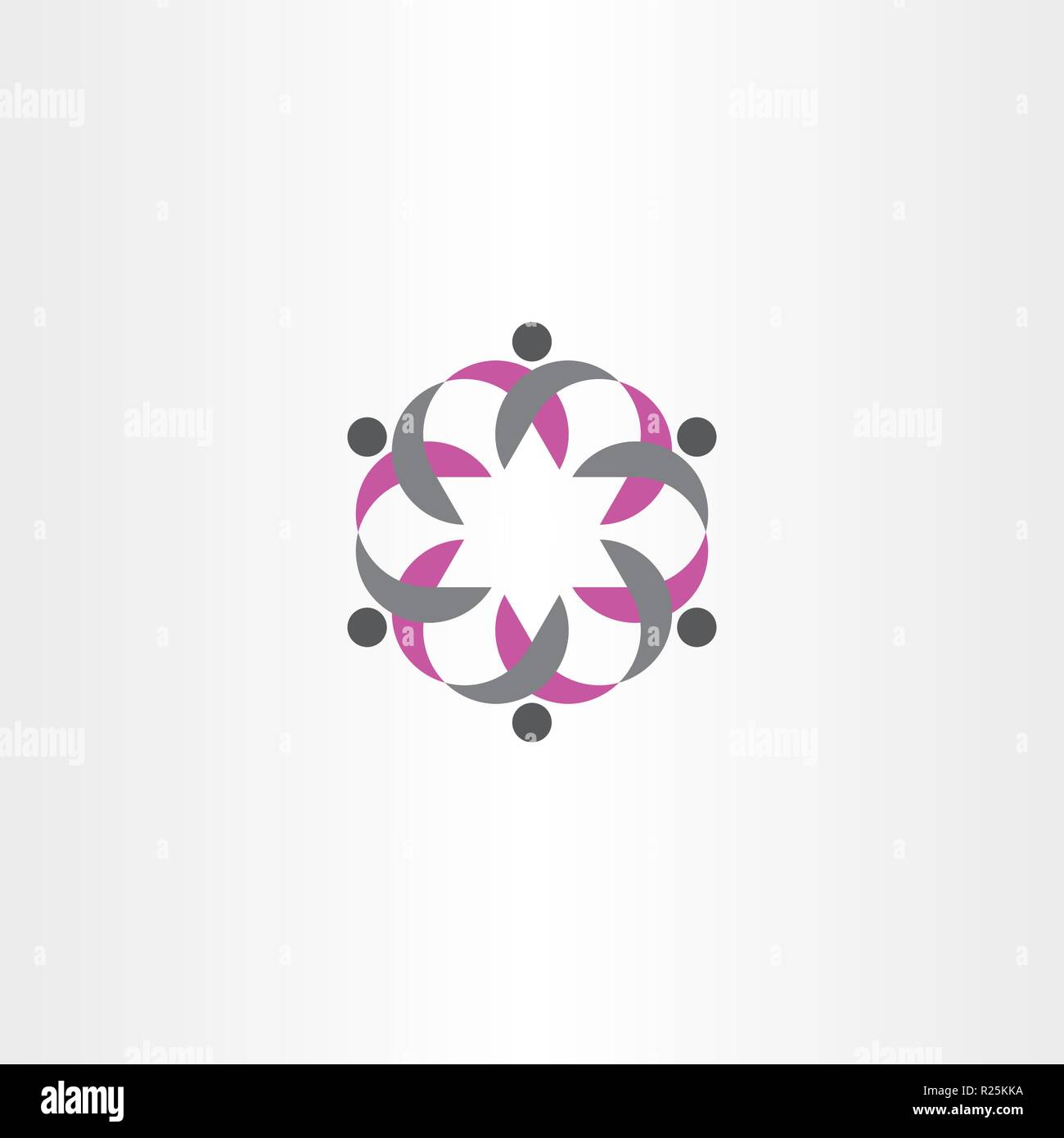 team people logo icon circle sign design Stock Vector Image & Art - Alamy