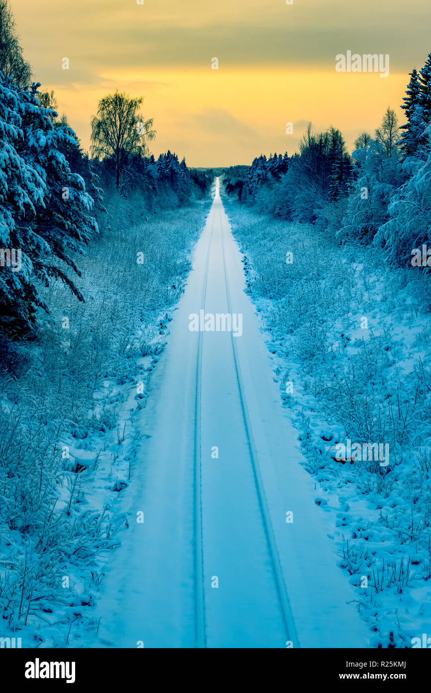 Lapland forest finland railway hi-res stock photography and images - Alamy