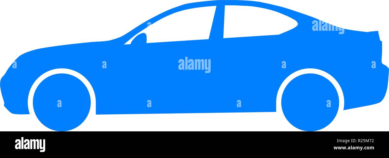 Car symbol icon - blue, 2d, isolated - vector illustration Stock Vector ...
