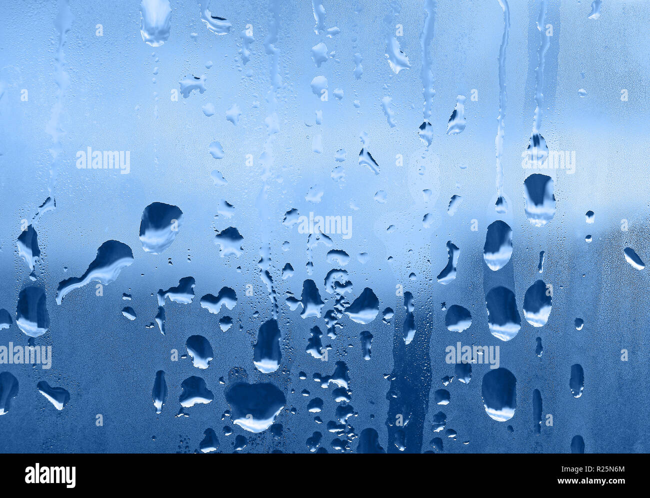 natural water drops on window glass Stock Photo - Alamy