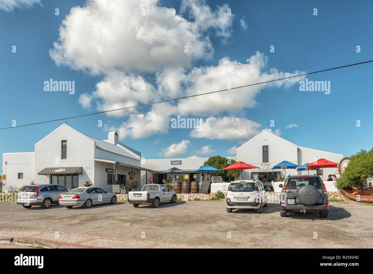 PATERNOSTER, SOUTH AFRICA, AUGUST 21, 2018: A street scene, with a ...