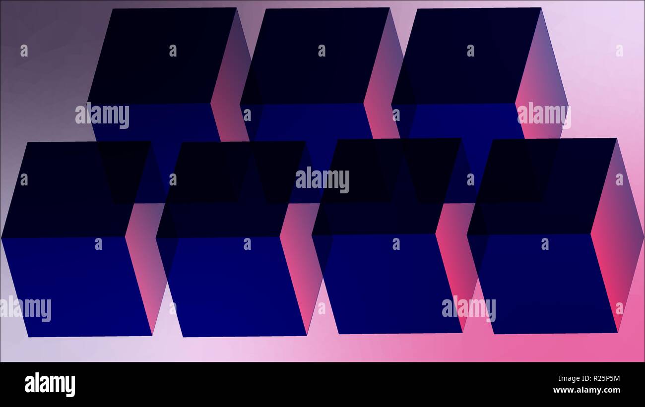 Composition with a cubes on gradient background vector illustration ...