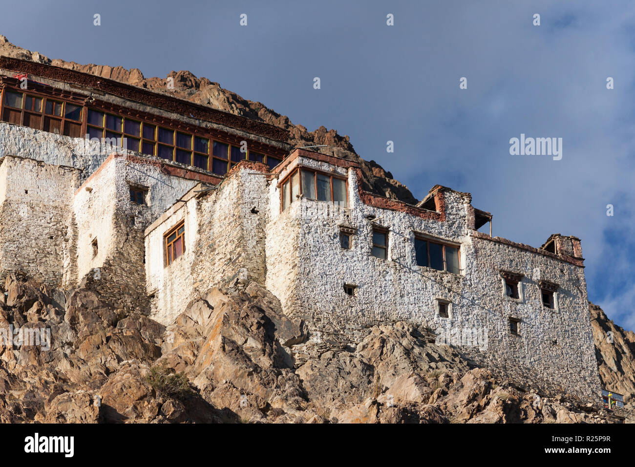 Buildings of Karsha Monastery, Zanskar, Jammu and Kashmir, India Stock ...