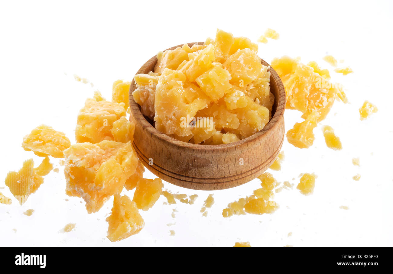 Parmesan cheese isolated on white background with clipping path Stock ...