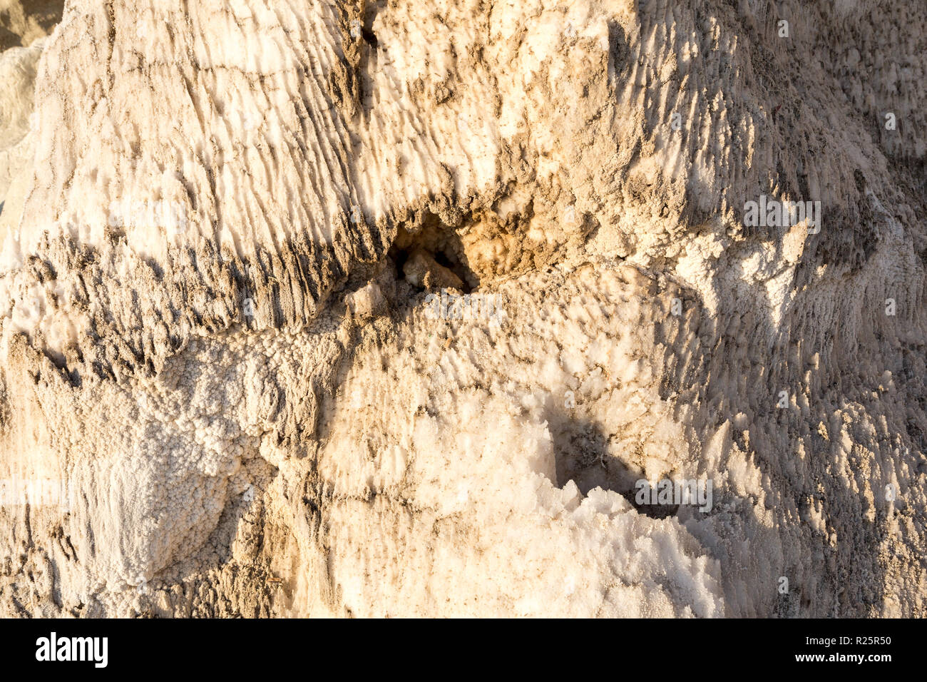 Salt rocks by Urmia Lake in North-West region of Iran on September 26 ...