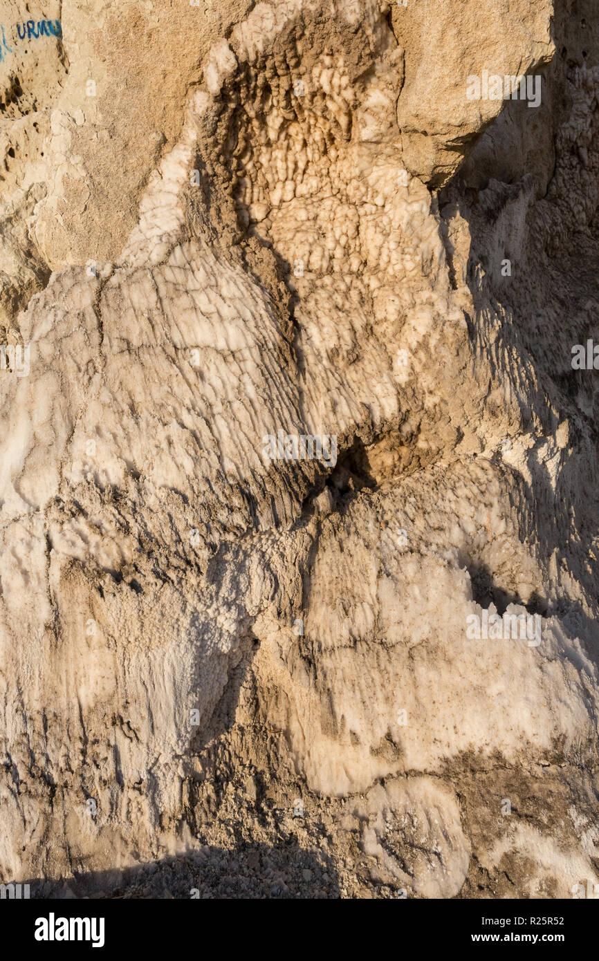 Salt rocks by Urmia Lake in North-West region of Iran on September 26 ...