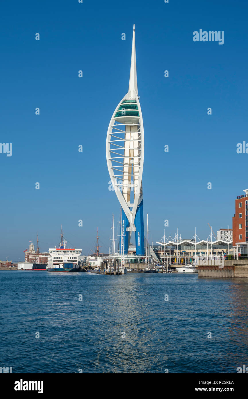 The Spinnaker Tower at Gunwharf Quays, Portsmouth, UK Stock Photo - Alamy