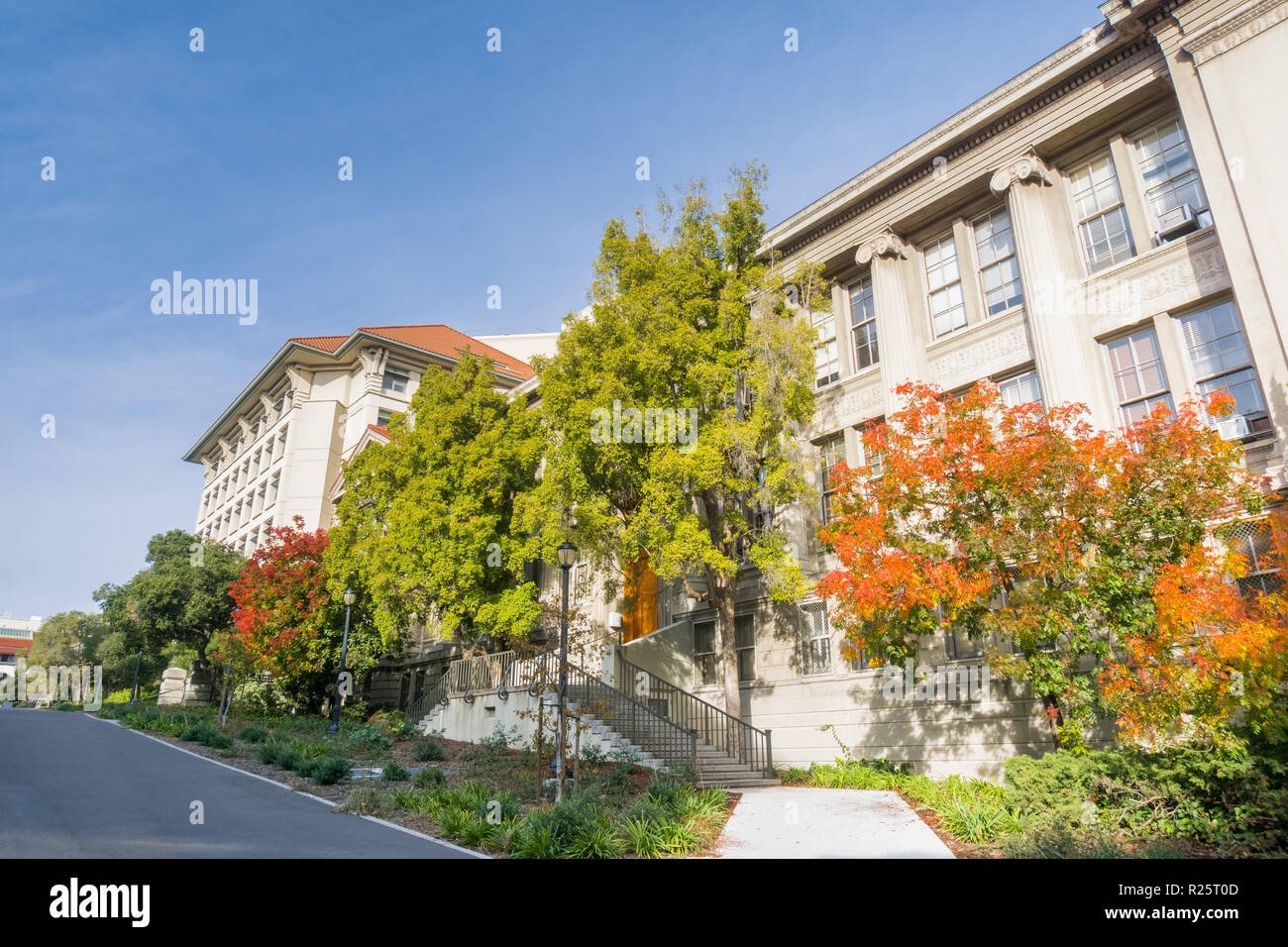 Facade of one of the buildings in the campus of University of ...