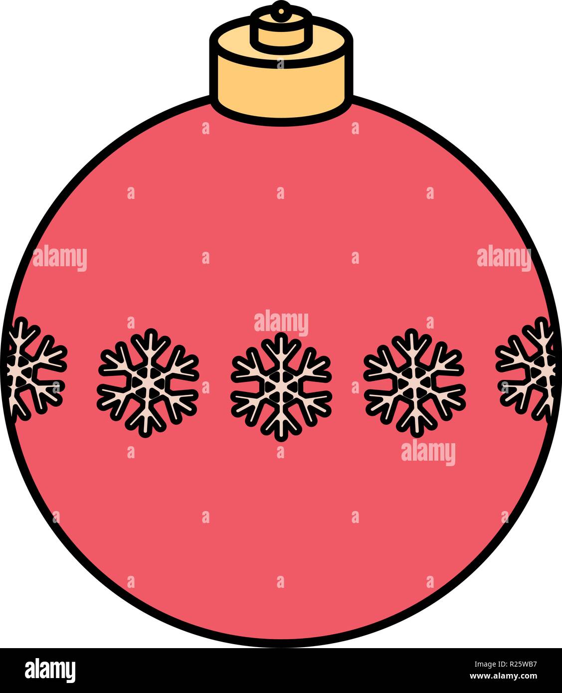 Christmas ball icon over white background, vector illustration Stock ...