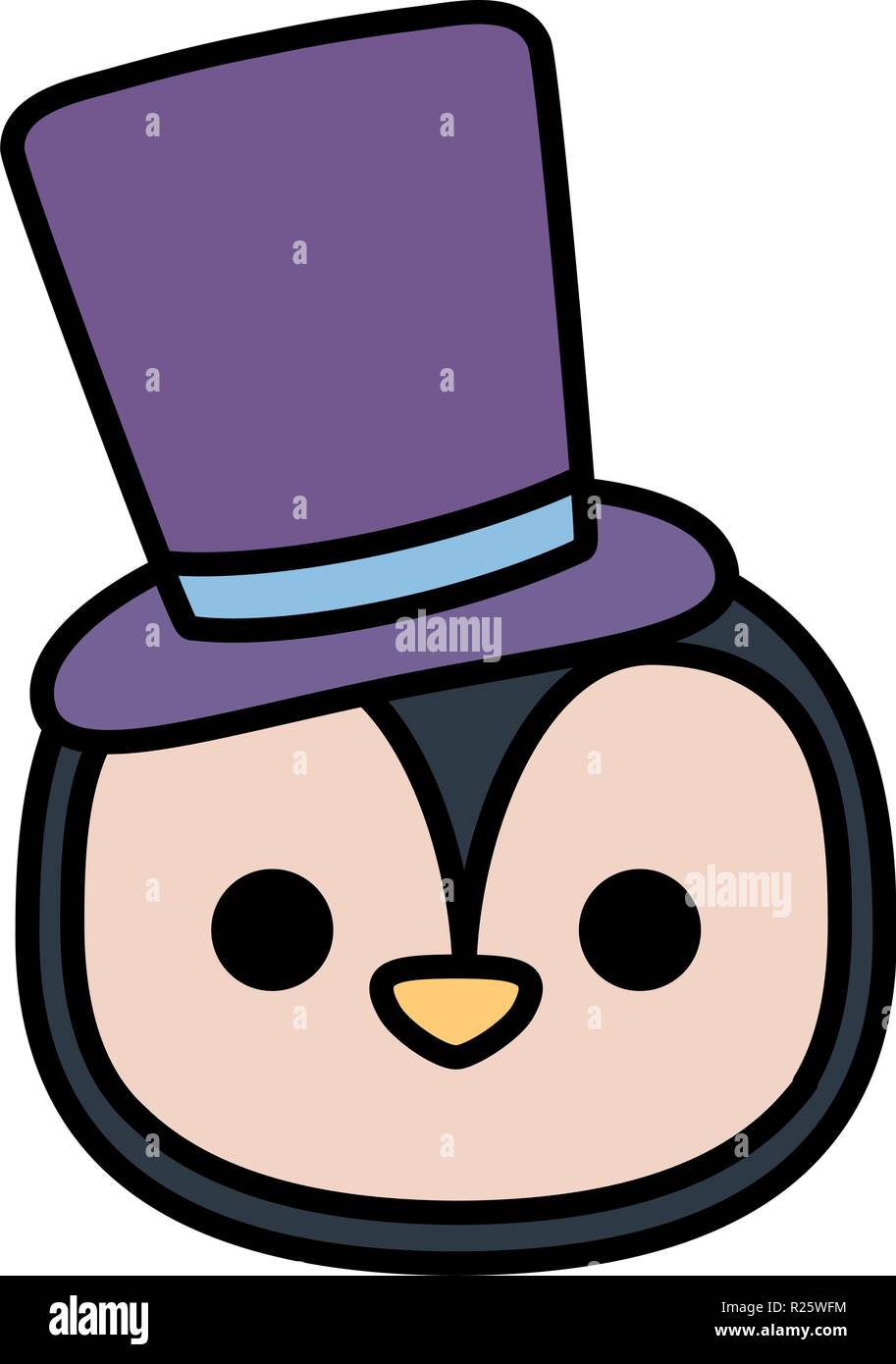 christmas penguin icon over white background, vector illustration Stock ...